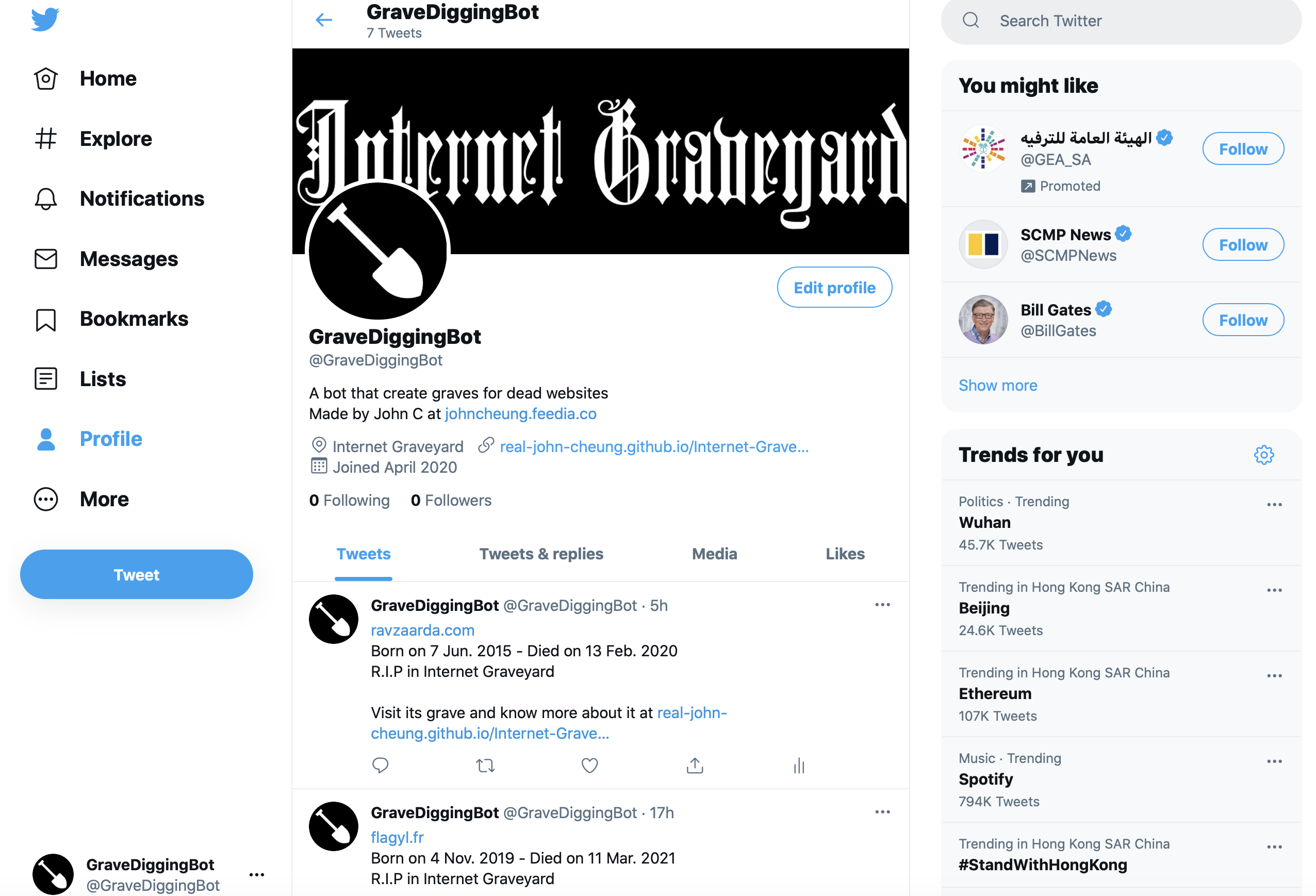 Internet Graveyard – John Cheung